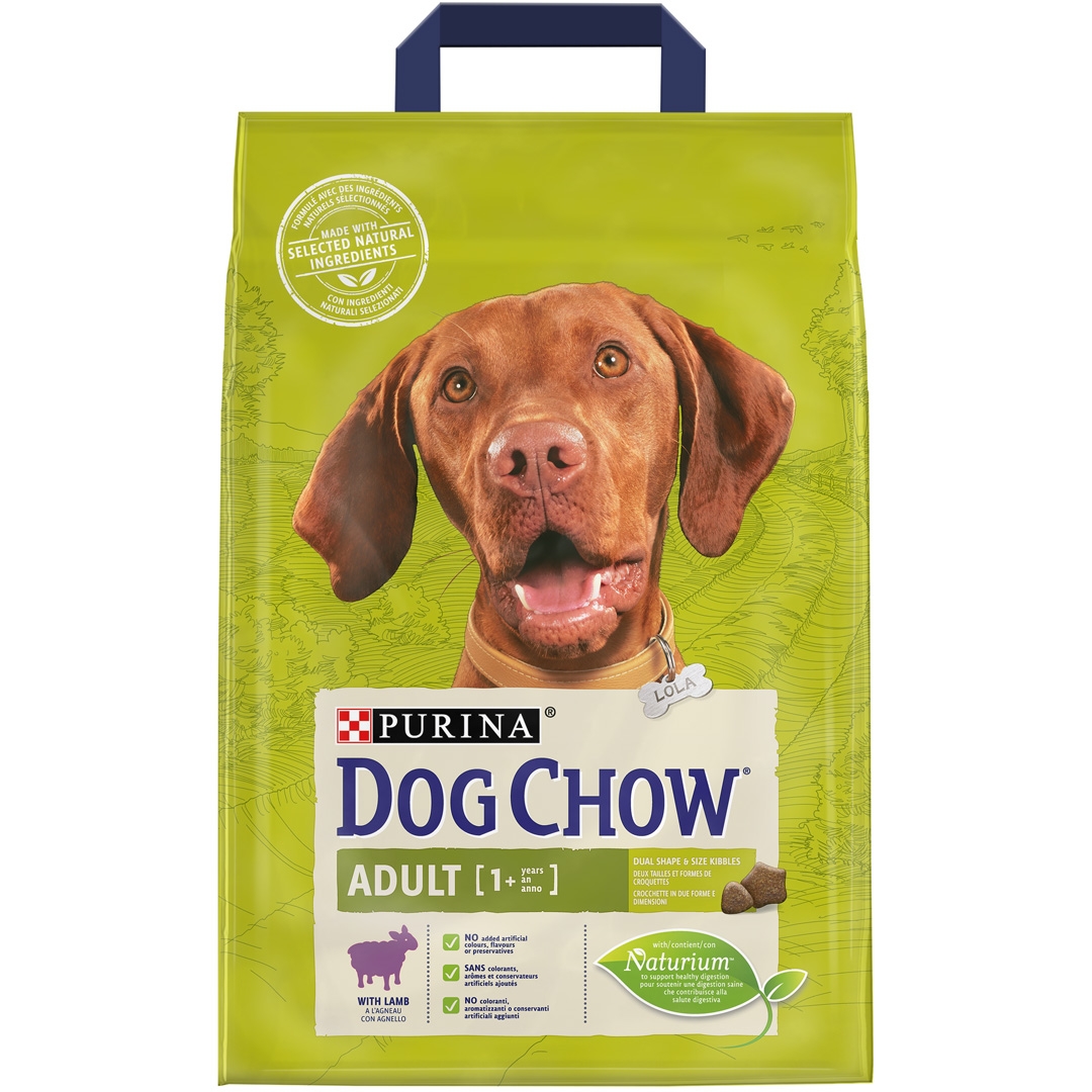 Purina DOG CHOW ADULT talie mare, miel, hrana uscata pentru caini ...